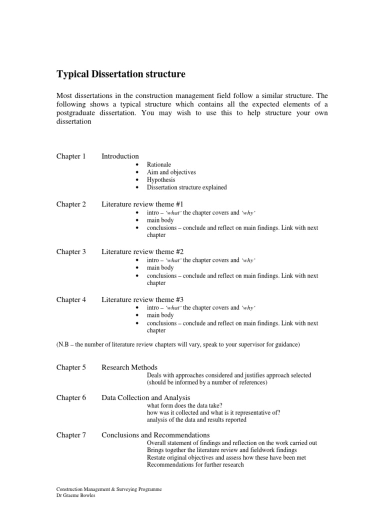 Typical Dissertation Structure | PDF | Thesis | Science