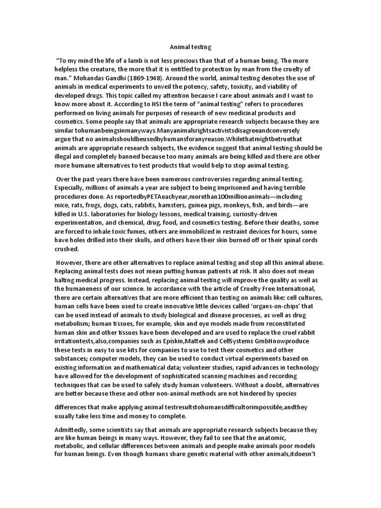 Animal Testing | PDF | Animal Testing | Medicine