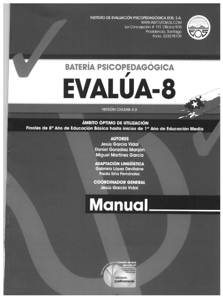 Evalua 8 | PDF | Inteligencia | Aprendizaje