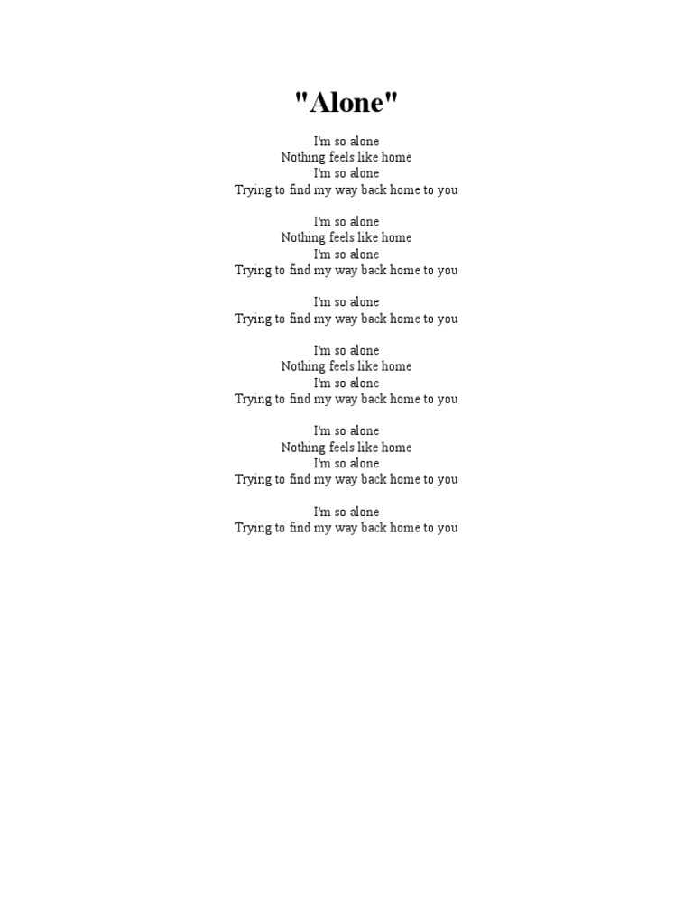 Alone | PDF