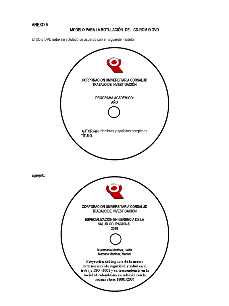 Modelo de Rotulación para CD/DVD | PDF