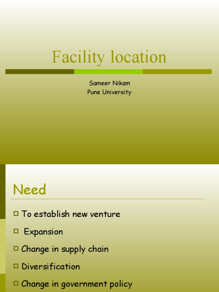 Facility Location & Layout | PDF | Inventory | Business Process