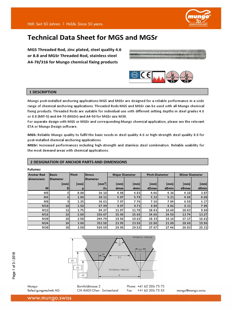Technical Data Sheet For Mgs and MGSR | PDF | Economic Sectors ...