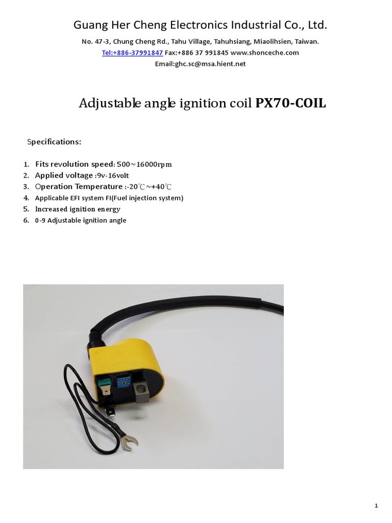 PX70-COIL-Adjustable Angle Ignition Coil - YAMAHA | Download Free PDF ...