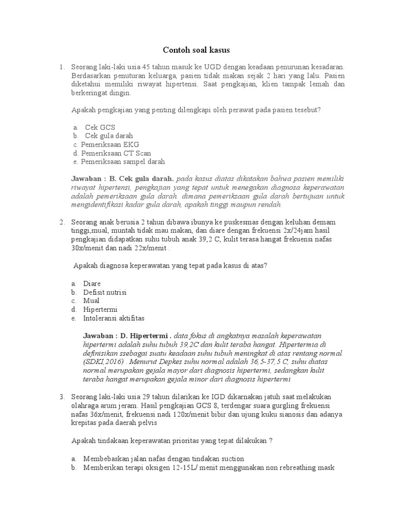Contoh Soal Kasus | PDF | Sains & Matematika