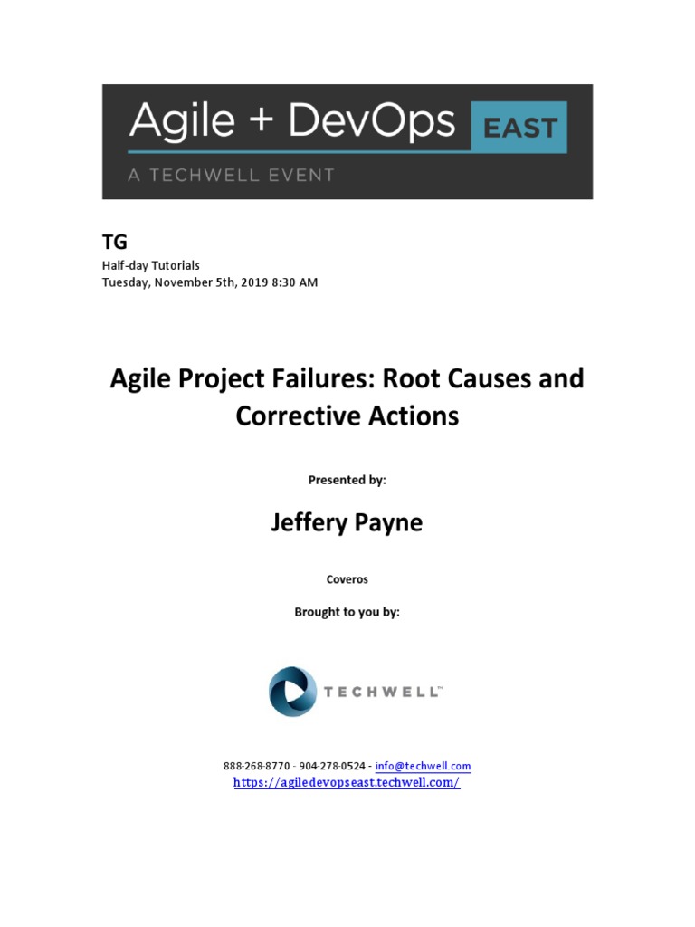Agile Project Failures: Root Causes, Corrective Actions | PDF | Agile ...
