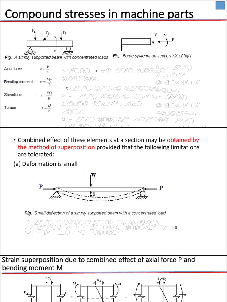 Compound Stresses in Machine Parts | PDF | Bending | Stress (Mechanics)