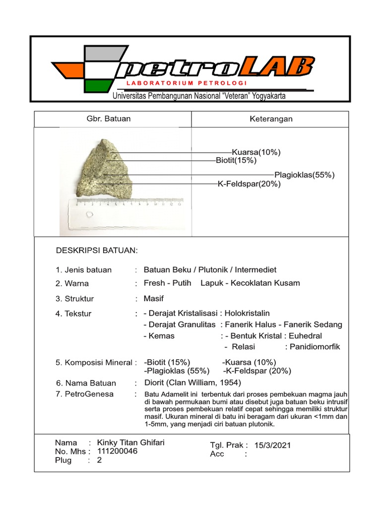 Laprak Batuan1 | PDF