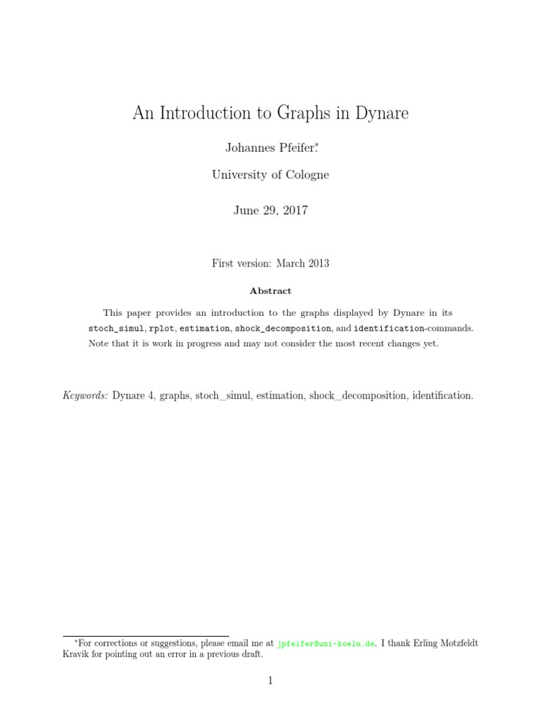 Pfeifer 2014 Dynare Graphs | PDF | Parameter (Computer Programming) | Estimation Theory