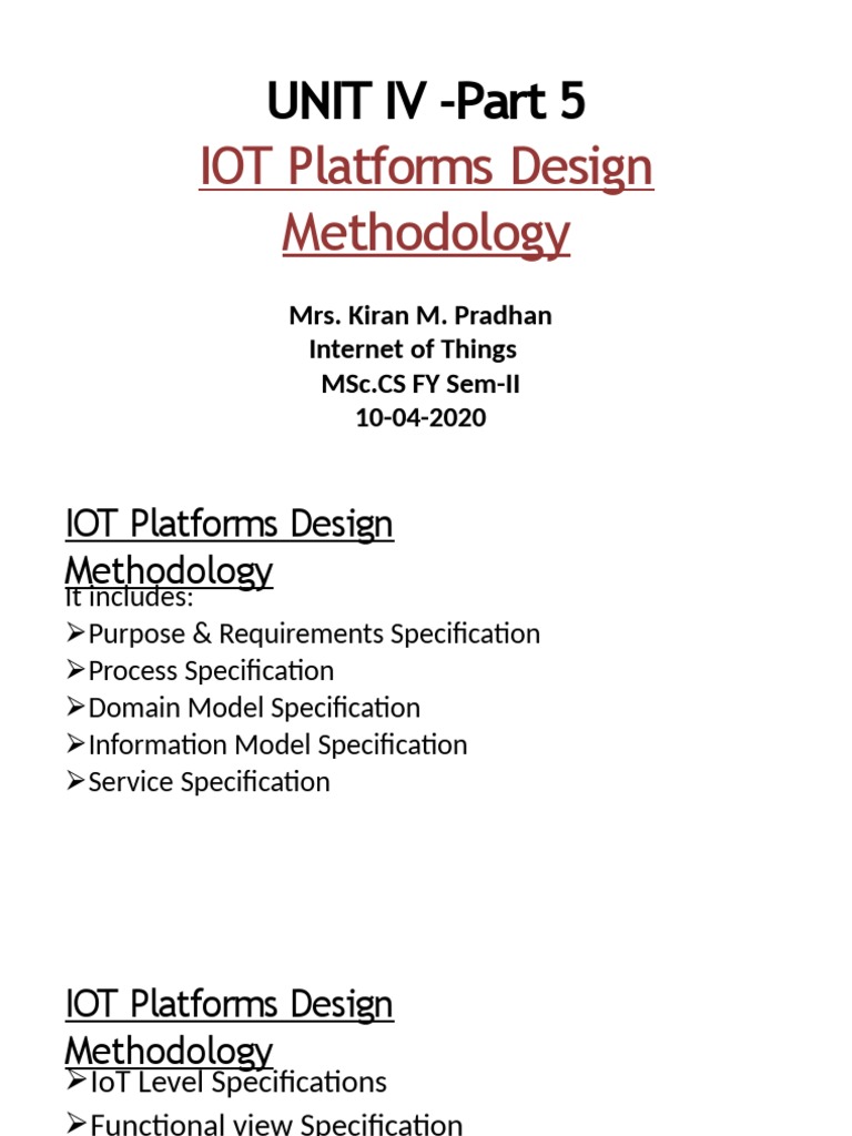 Unit 4 - IOT5 | PDF | Internet Of Things | Cloud Computing