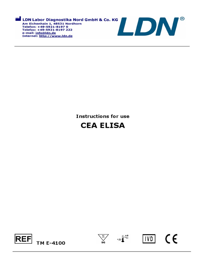 Cea Elisa: Instructions For Use | PDF | Elisa | Immunoassay