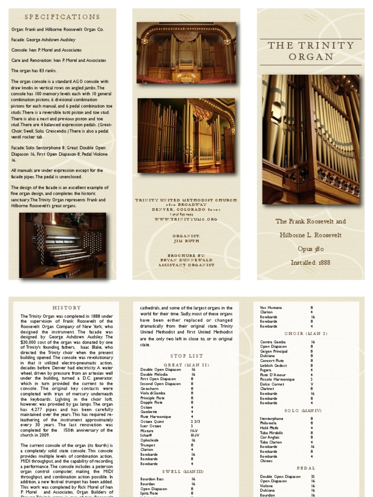 Organ Brochure | PDF | Musical Instruments | Aerophones