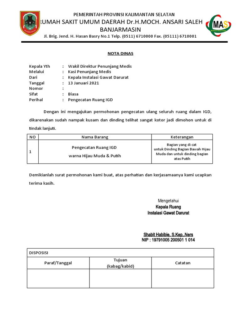 Pengecatan Ruang IGD | PDF