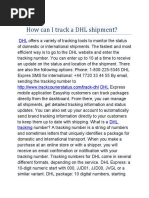 Letter of Acceptance: DHL Express | PDF
