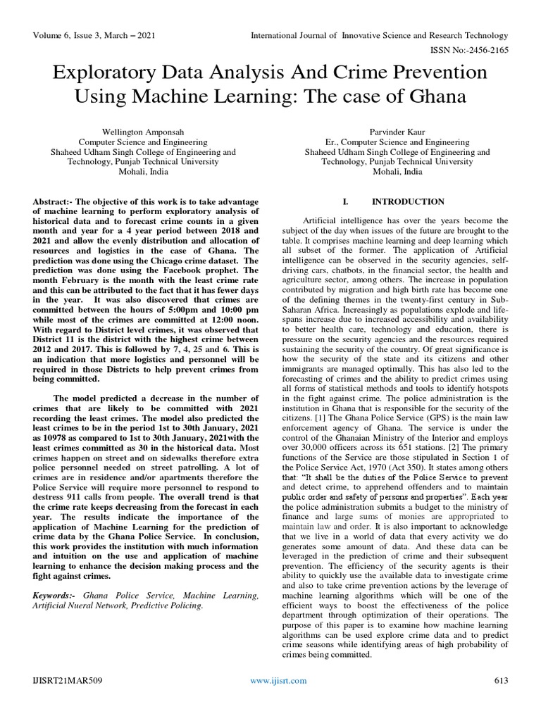 Machine Learning for Crime Prediction in Ghana | PDF | Cross Validation ...