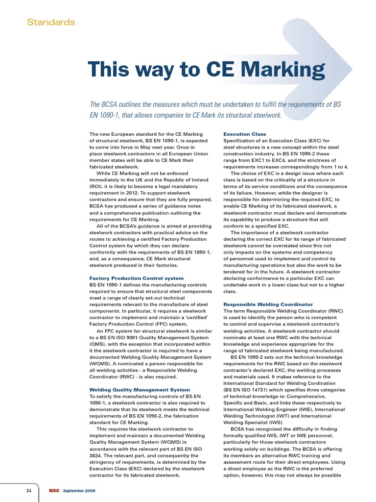 This Way To CE Marking: Standards | PDF | Quality Management System | Iso 9000
