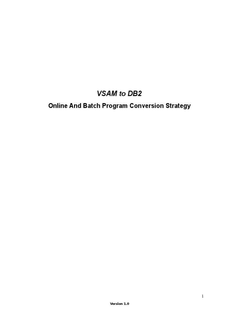 VSAM To DB2 Conversion | PDF | Sql | Array Data Structure