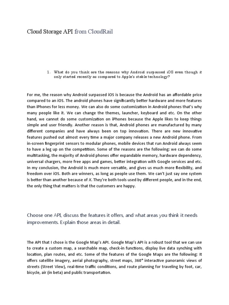 Cloud Storage Api: From Cloudrail | PDF | Kernel (Operating System) | Android (Operating System)