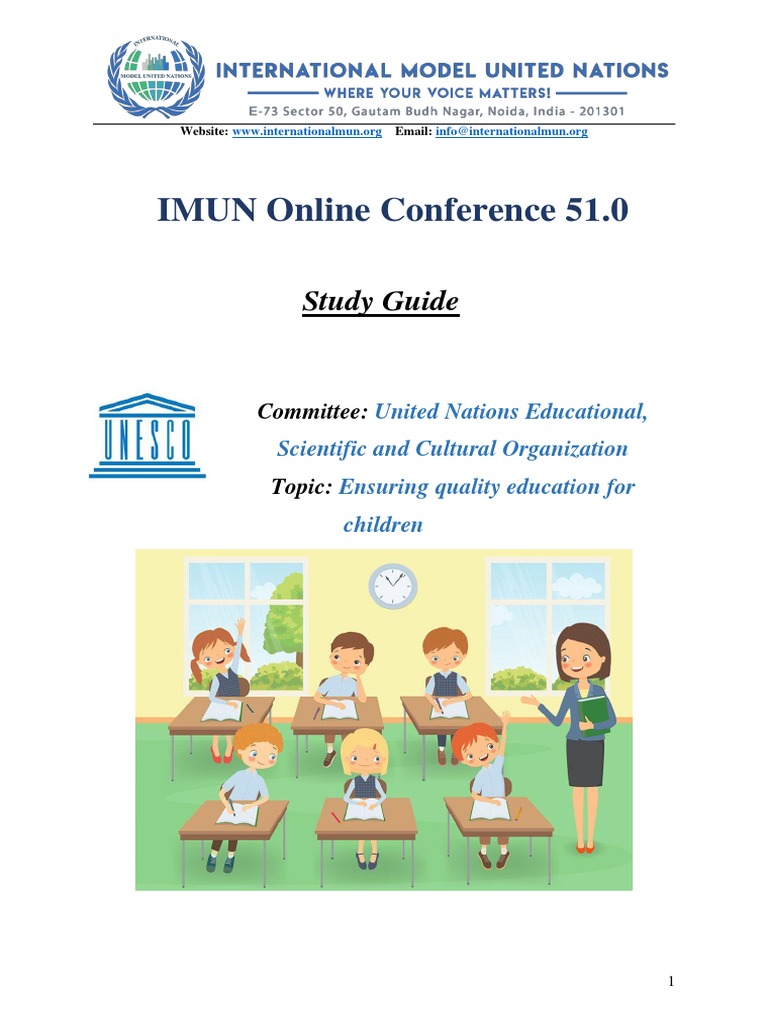 Study Guide - UNESCO - International MUN Online Conference 51.0 | PDF ...