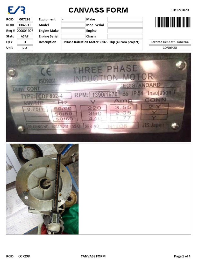 3phase Induction Motor 220v - 1hp (Aurora Project) | PDF | Home ...