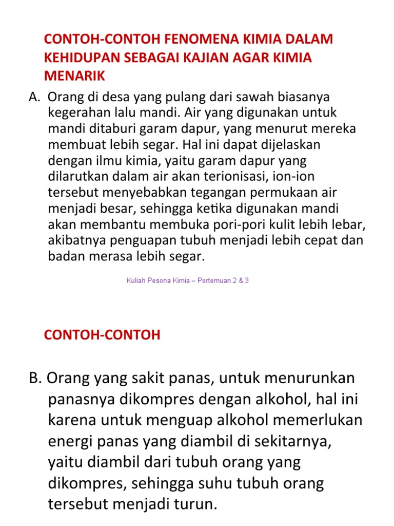 Contoh-Contoh Fenomena Kimia Yg Menarik | PDF