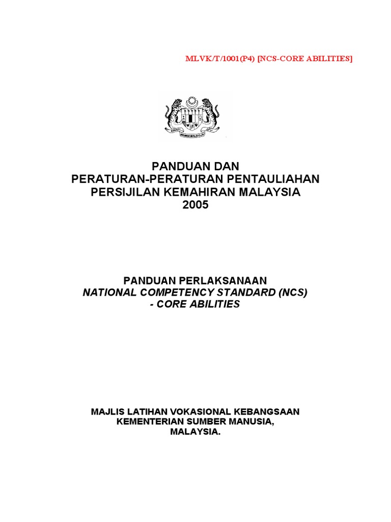 Panduan Perlaksanaan NCS | PDF