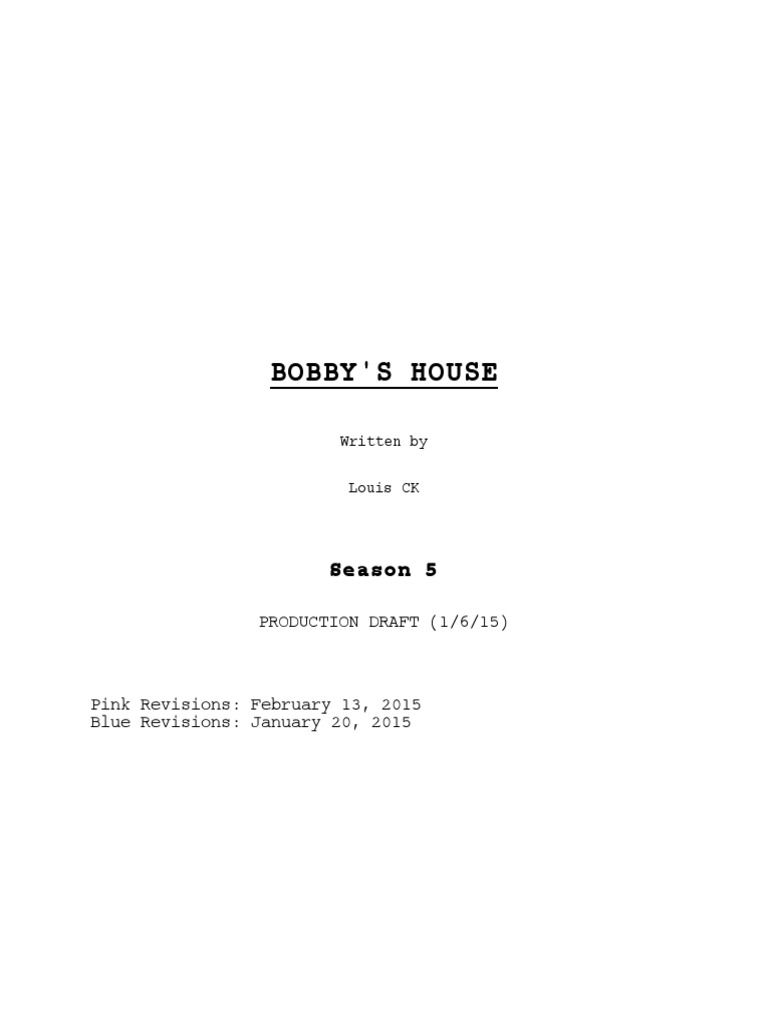 Louie 5x04 - Bobbys House | PDF