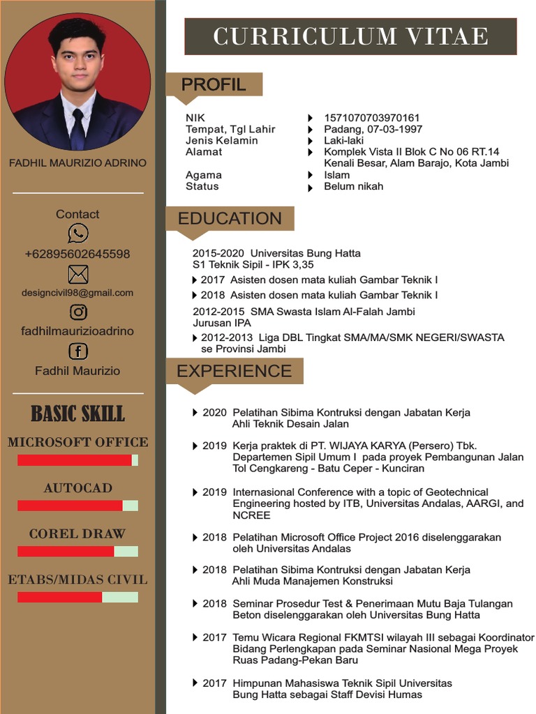 CV Fadhil Maurizio Adrino | PDF