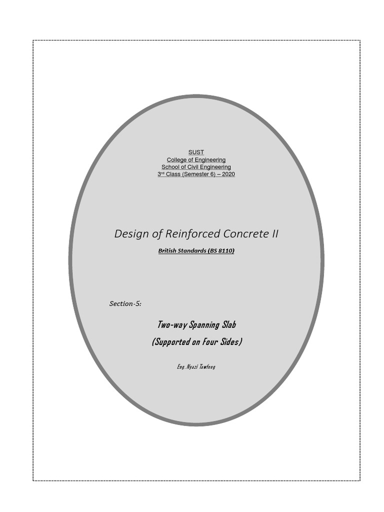 3C - RC Design - Sec5 - Two-Way Spanning Slab | PDF | Classical Mechanics | Continuum Mechanics