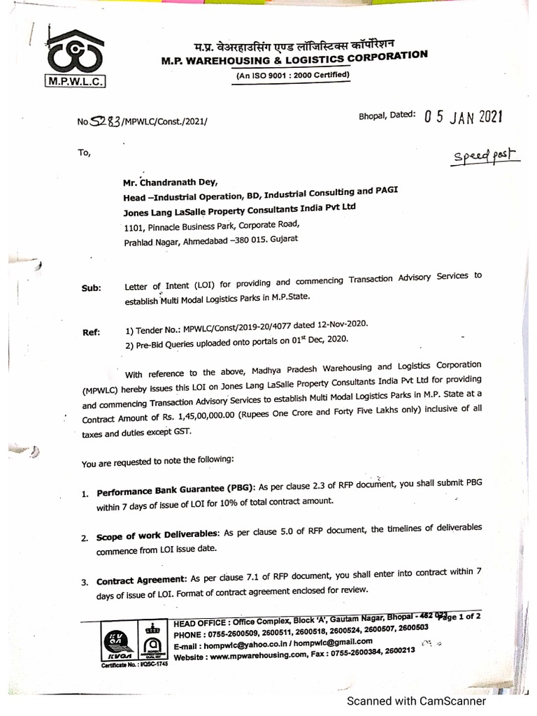 Acceptance JLL | PDF