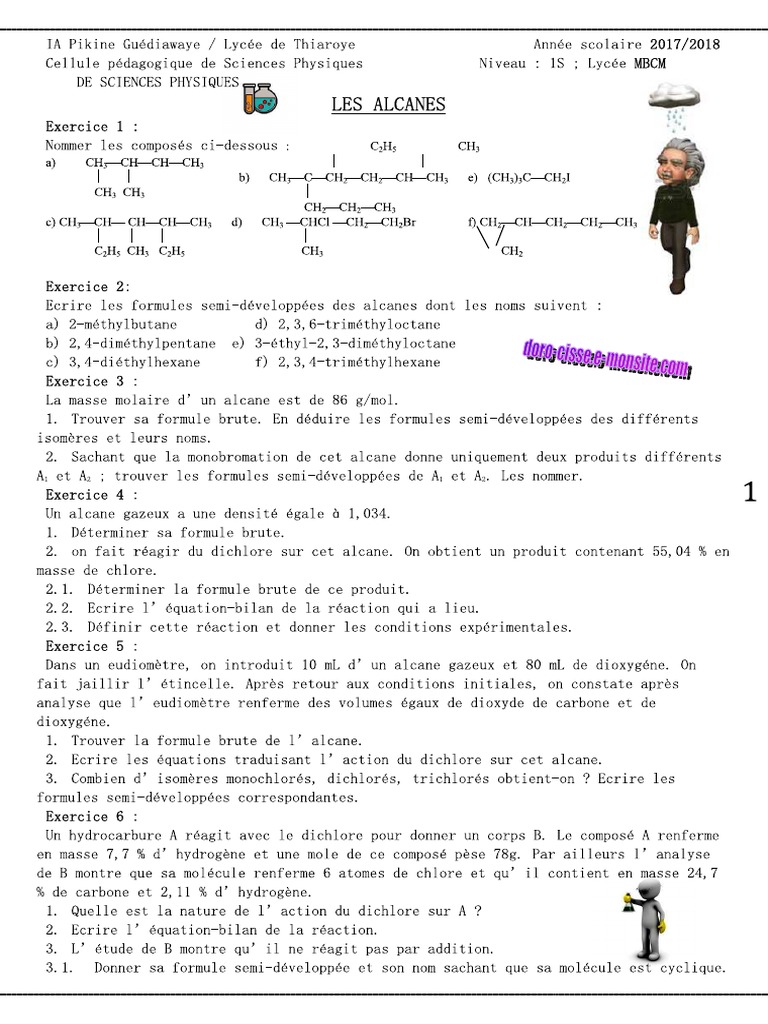 Les Alcanes-2017-2018 | PDF
