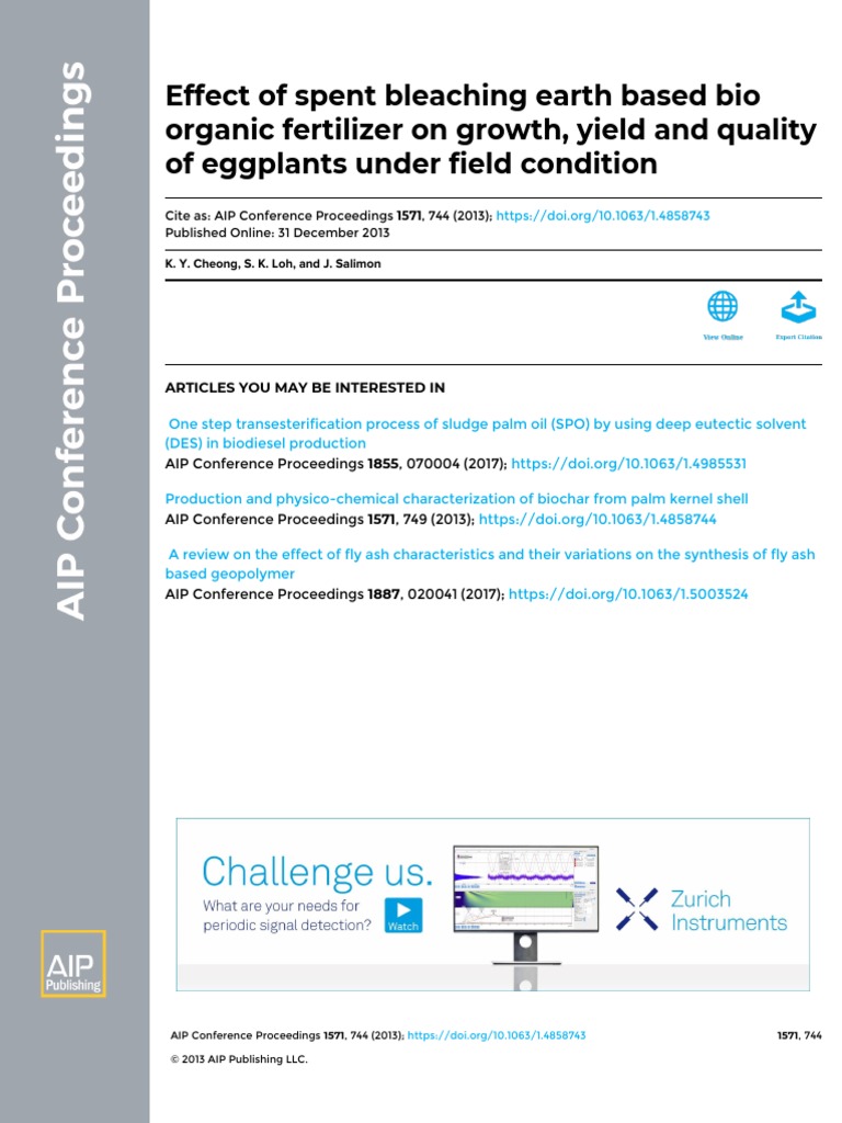 Effect of Spent Bleaching Earth Based Bio | PDF | Fertilizer | Soil