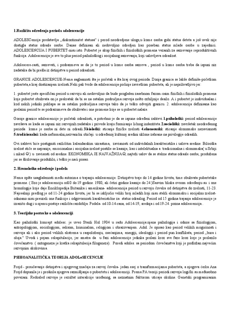 Adolescencija | PDF