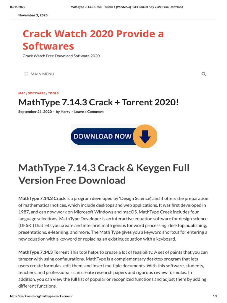 Math Type Keys | PDF