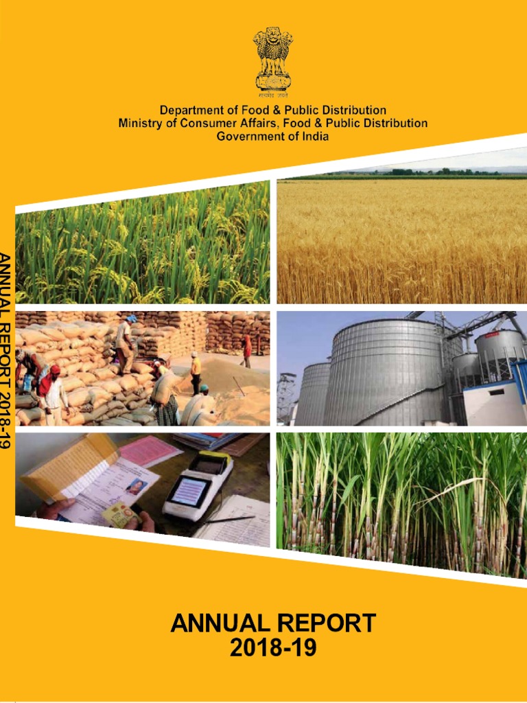 Ensuring Food Security: Annual Report 2018-19 of the Department of Food ...