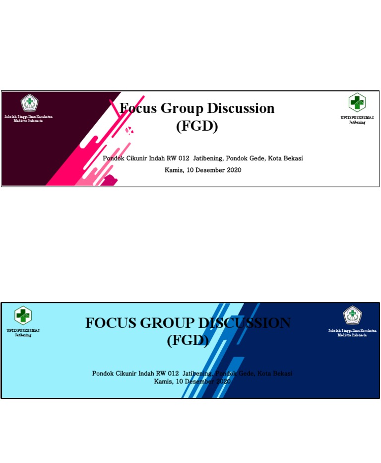 Banner FGD Puskesmas Jatibening | PDF