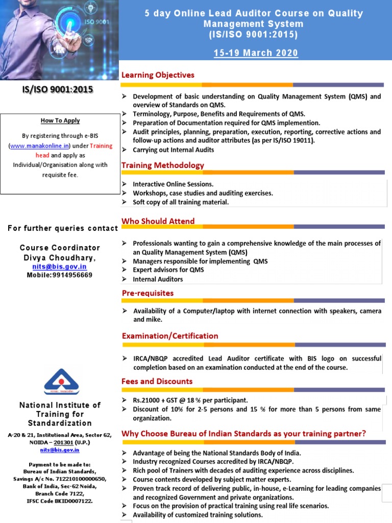 IS/ISO 9001:2015: Learning Objectives | PDF | Quality Management System ...