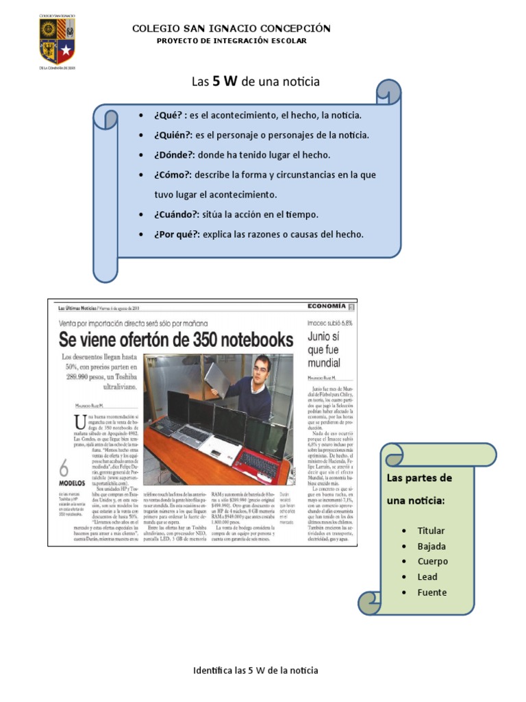Las 5 W de Una Noticia | PDF | Ciencia y matemáticas