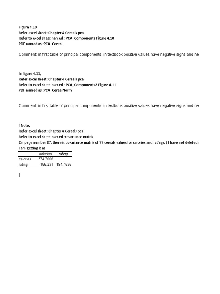 PCA analysis of cereal nutrition data | PDF | Principal Component ...