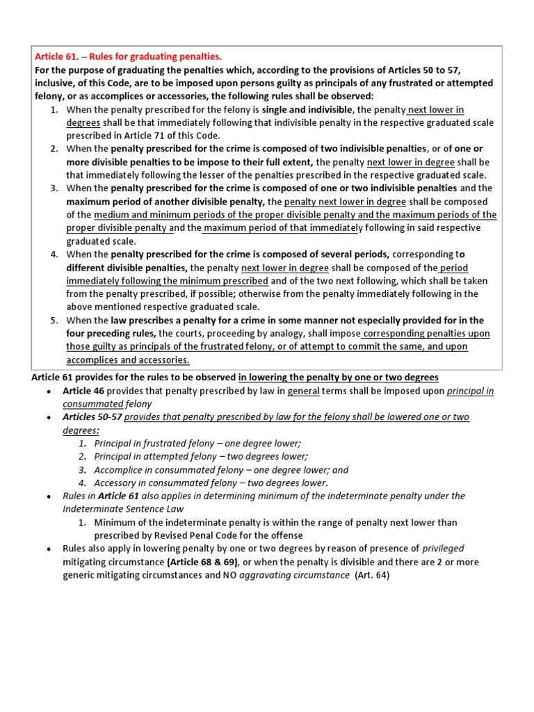 Article 61 Ludan Notes | PDF | Criminal Law | Ethical Principles