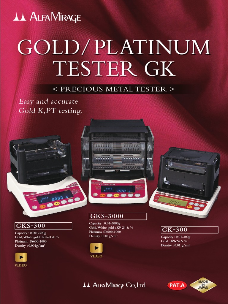 Gold Platinum Tester GK: Easy and Accurate Gold K, PT Testing | PDF ...