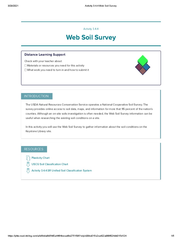Activity 3 4 4 Web Soil Survey Civil Engineering And Architecture