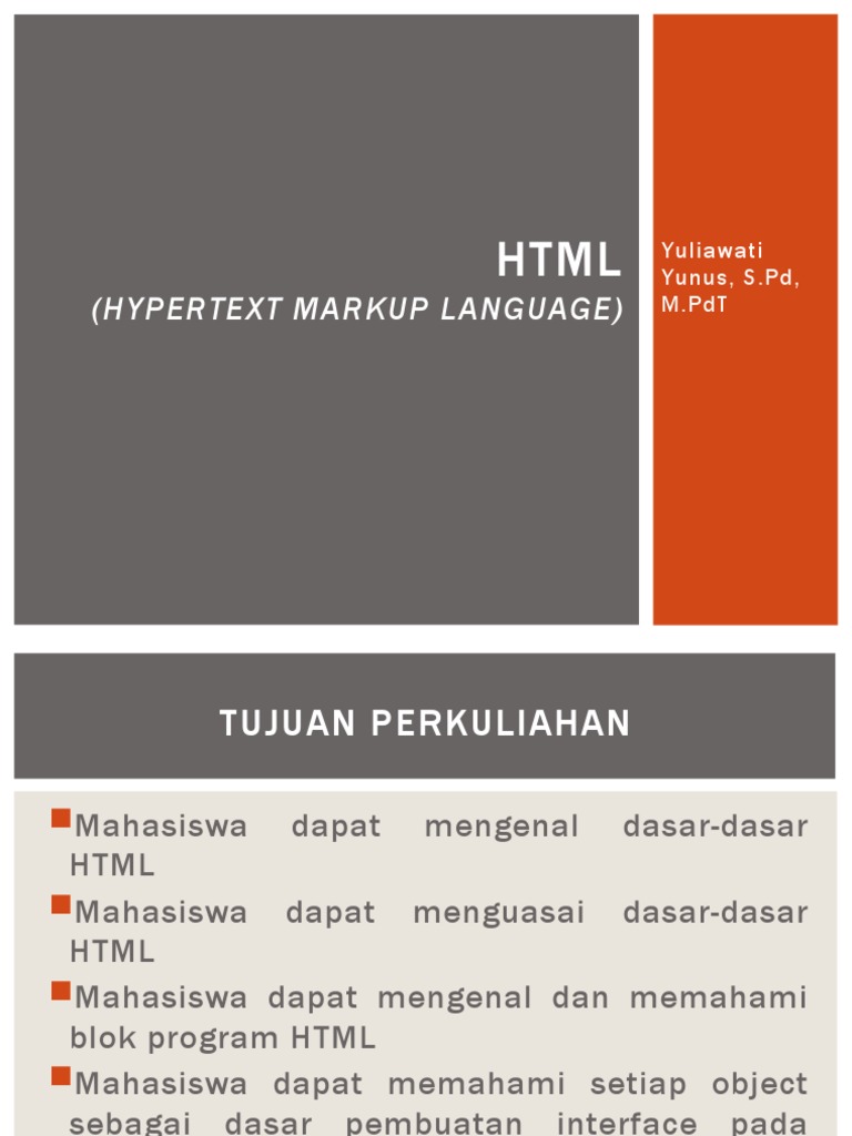 P3 Pengenalan HTML | PDF