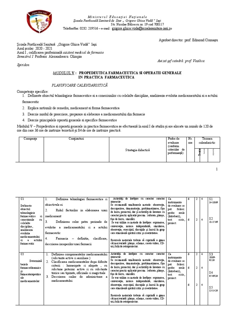 Planificare Proceduri | PDF