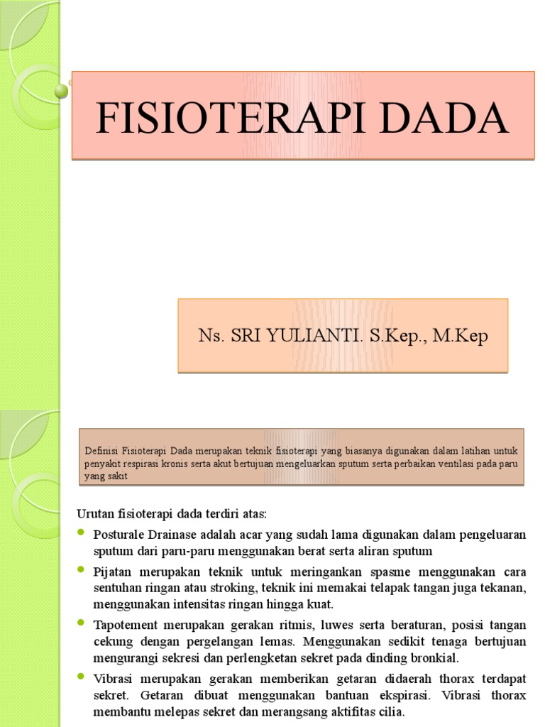 Fisioterapi Dada | PDF | Kesehatan Holistik