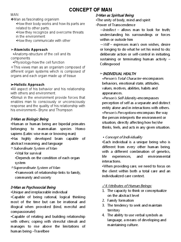 Concept of Man | PDF | Metaphysics Of Mind | Metaphysics