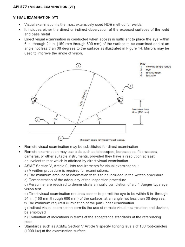 Visual Examination VT | PDF