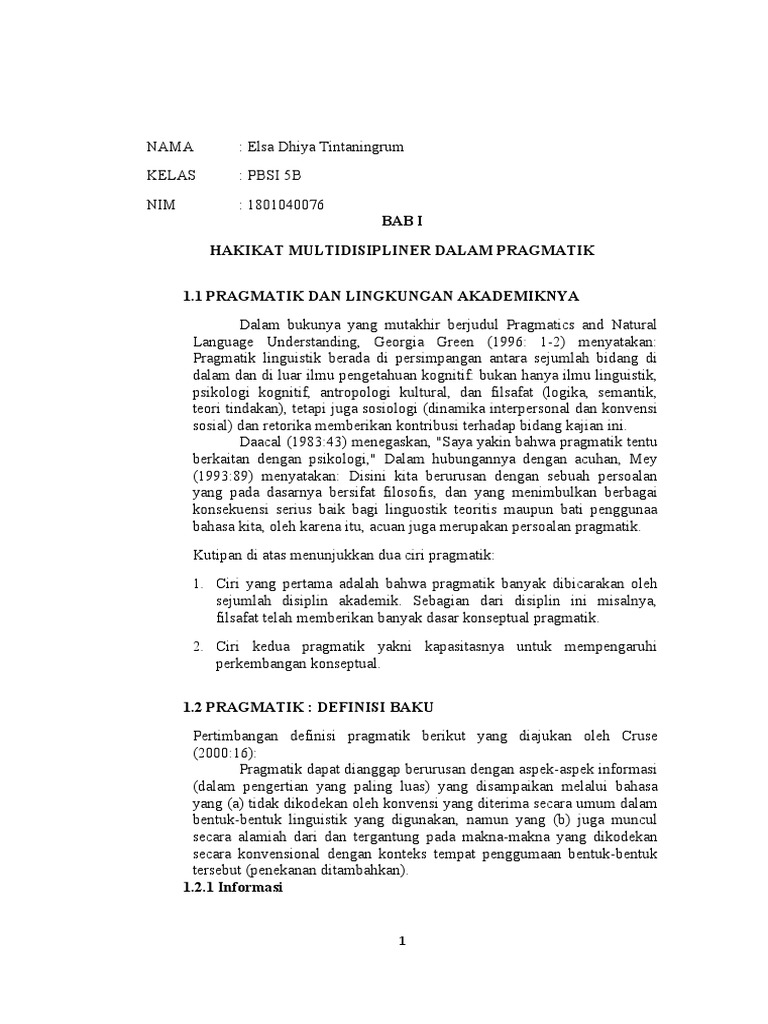 Rangkuman PRAGMATIK | PDF