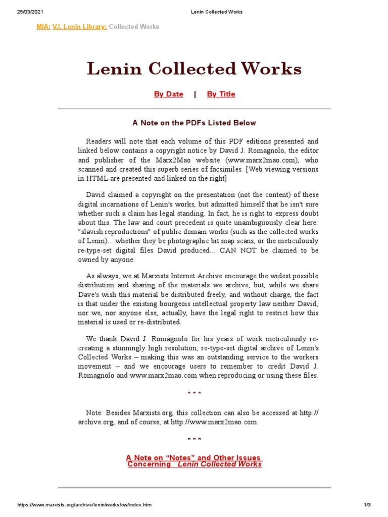 Lenin Collected Works | PDF | Vladimir Lenin | Copyright