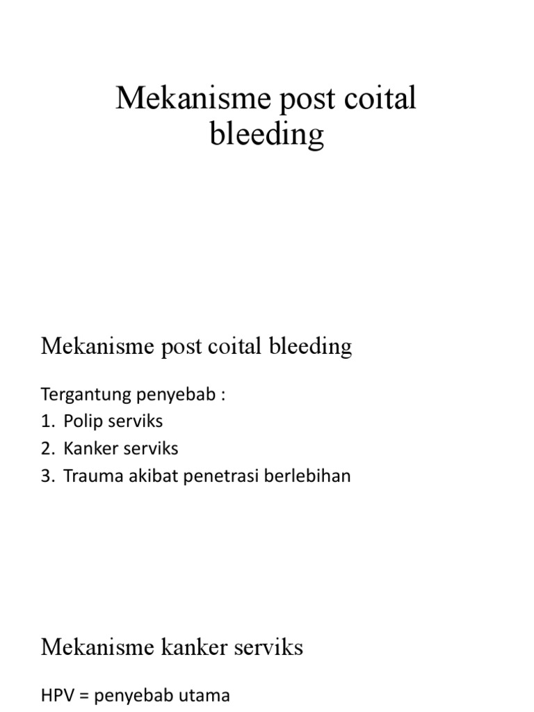 TP4 Mekanisme Post Coital Bleeding | PDF
